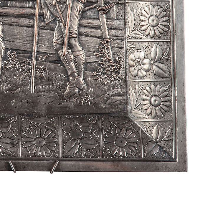 French Hammered Tin Bas Relief Wall Plaque France From Paulcorrieinteriorshome On Ruby Lane