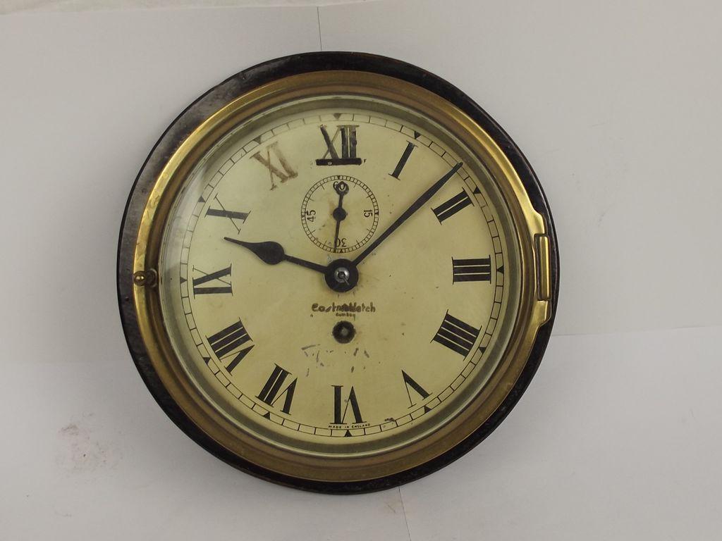 Ships Bulkhead Clock Marked East Watch Bombay From Ships Bulkhead Clock Marked East Watch Bombay From