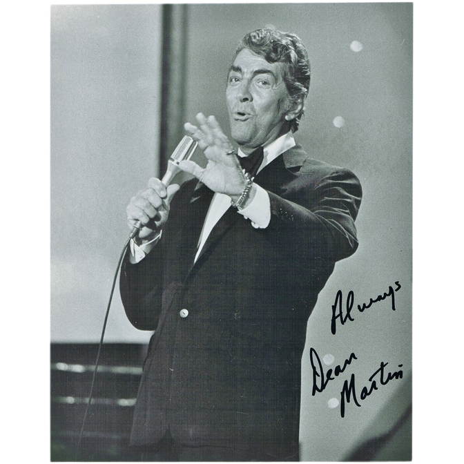 Dean Martin Autograph 8 X 10 Photo Hand Signed Coa From Curioshop On