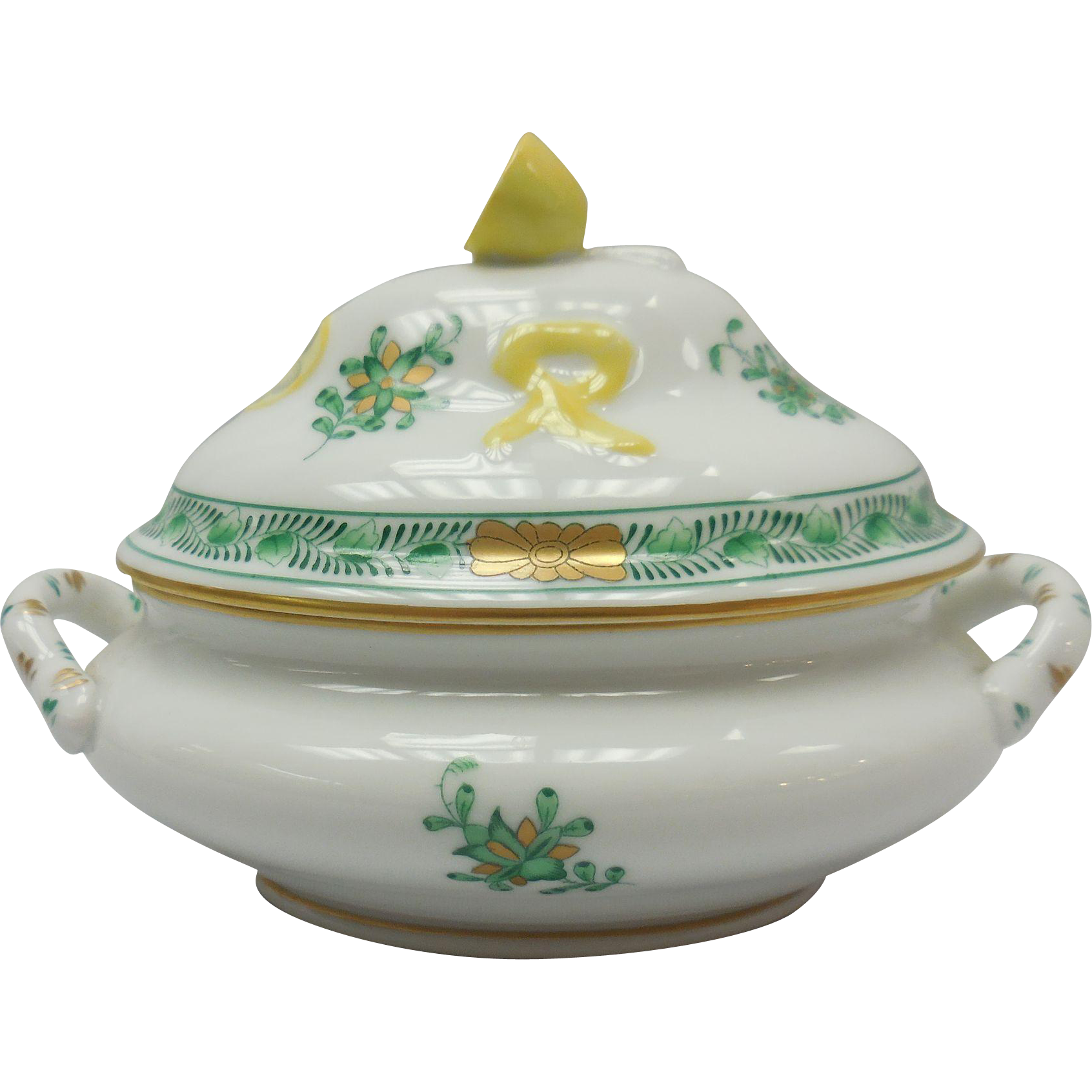 Hungarian Herend Porcelain Covered Dish from antiquegal on Ruby Lane