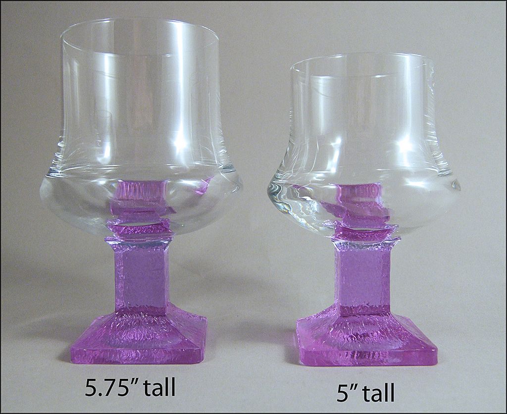 Set 6 Alexandrite Neodymium Glass Goblets Cristallerie Antonio from ...