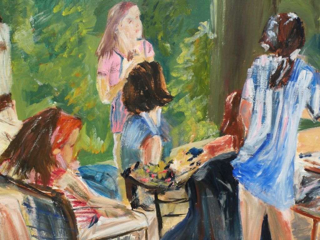 Contemporary figurative art painting signed Winnifred Cutler from ...