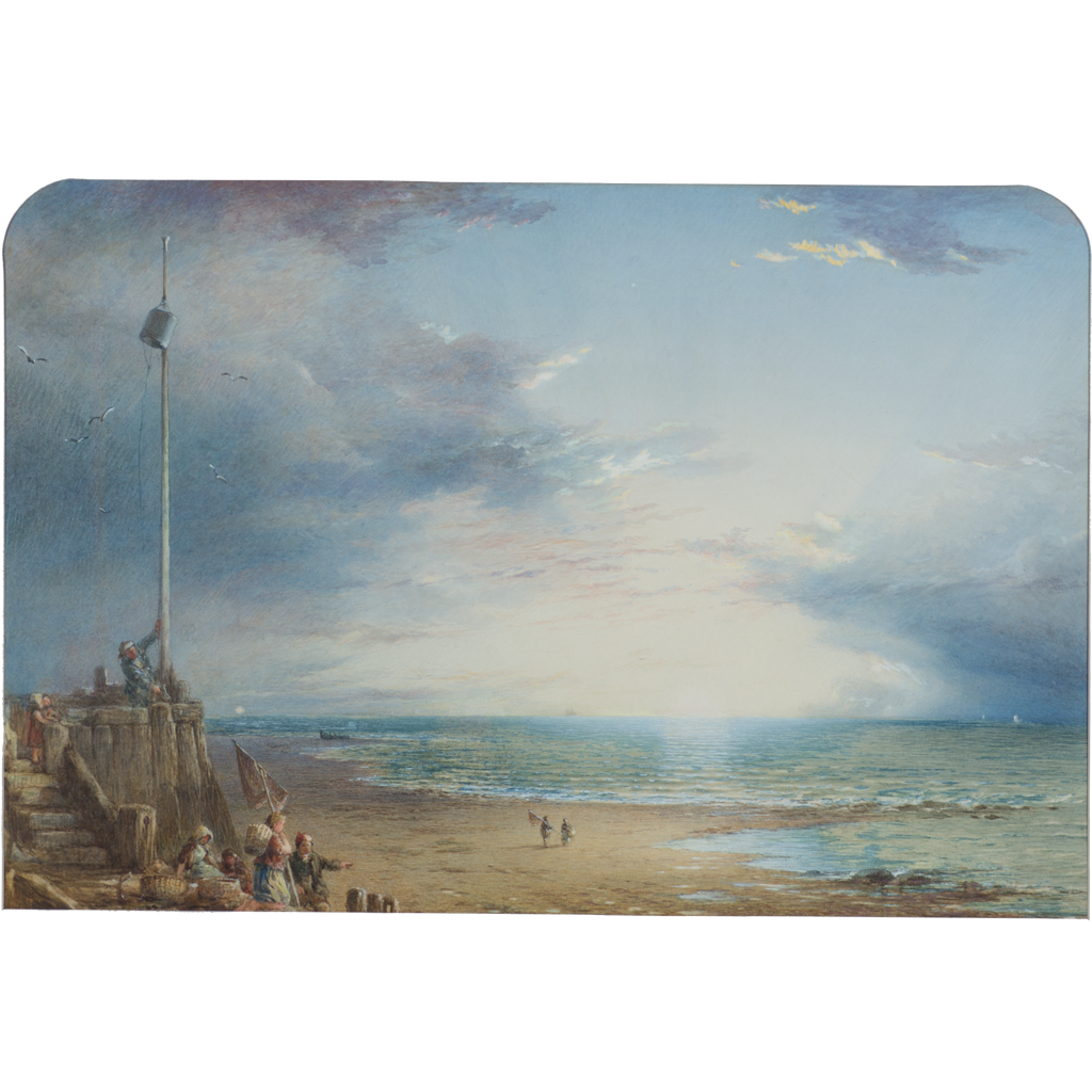 Victorian Beach Scene Painting