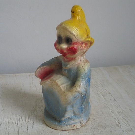 Vintage 1940s Carnival Chalkware Figurine of Dopey from Snow White from ...